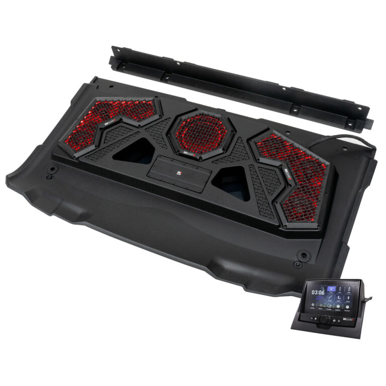 MBQRG2-S7R 500 Watt 7 Speaker Polaris RANGER Audio Roof with 7 Inch LED ...