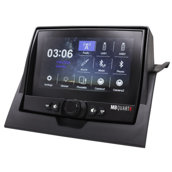 MBQRG2-S7R 500 Watt 7 Speaker Polaris RANGER Audio Roof with 7 Inch LED ...