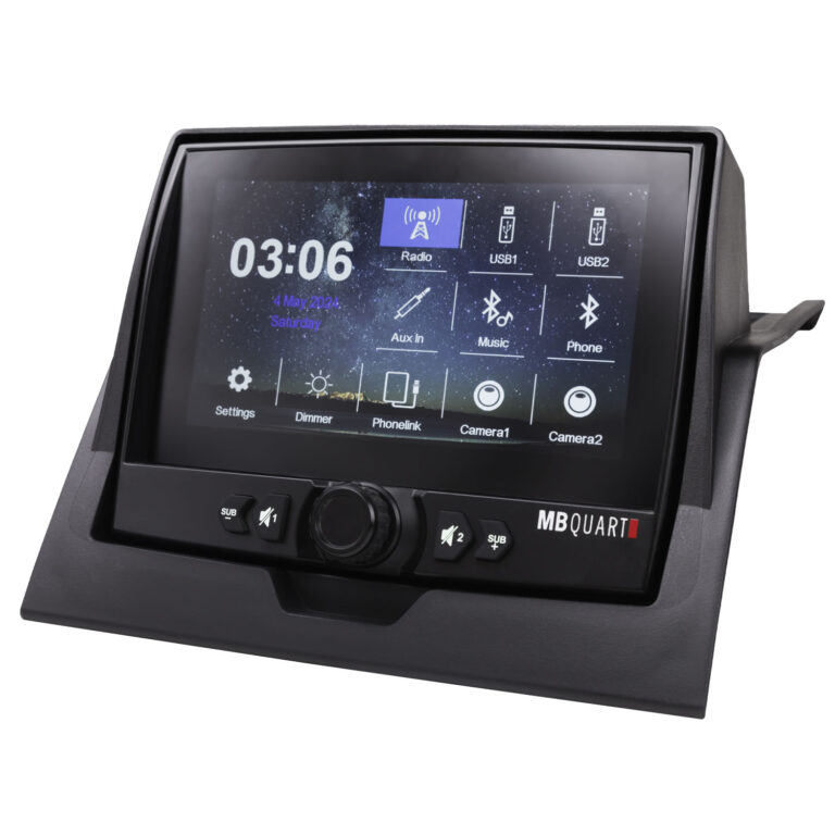 MBQRG2-S7R 500 Watt 7 Speaker Polaris RANGER Audio Roof with 7 Inch LED ...